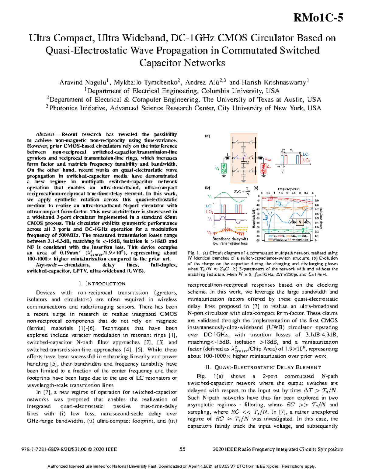 RF Integrated Circuits Papers Part34 - Ultra Compact, Ultra Wideband ...