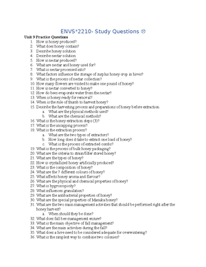 ENVS 2210 Course Outline - ENVS*2210 Apiculture and Honey Bee Biology ...