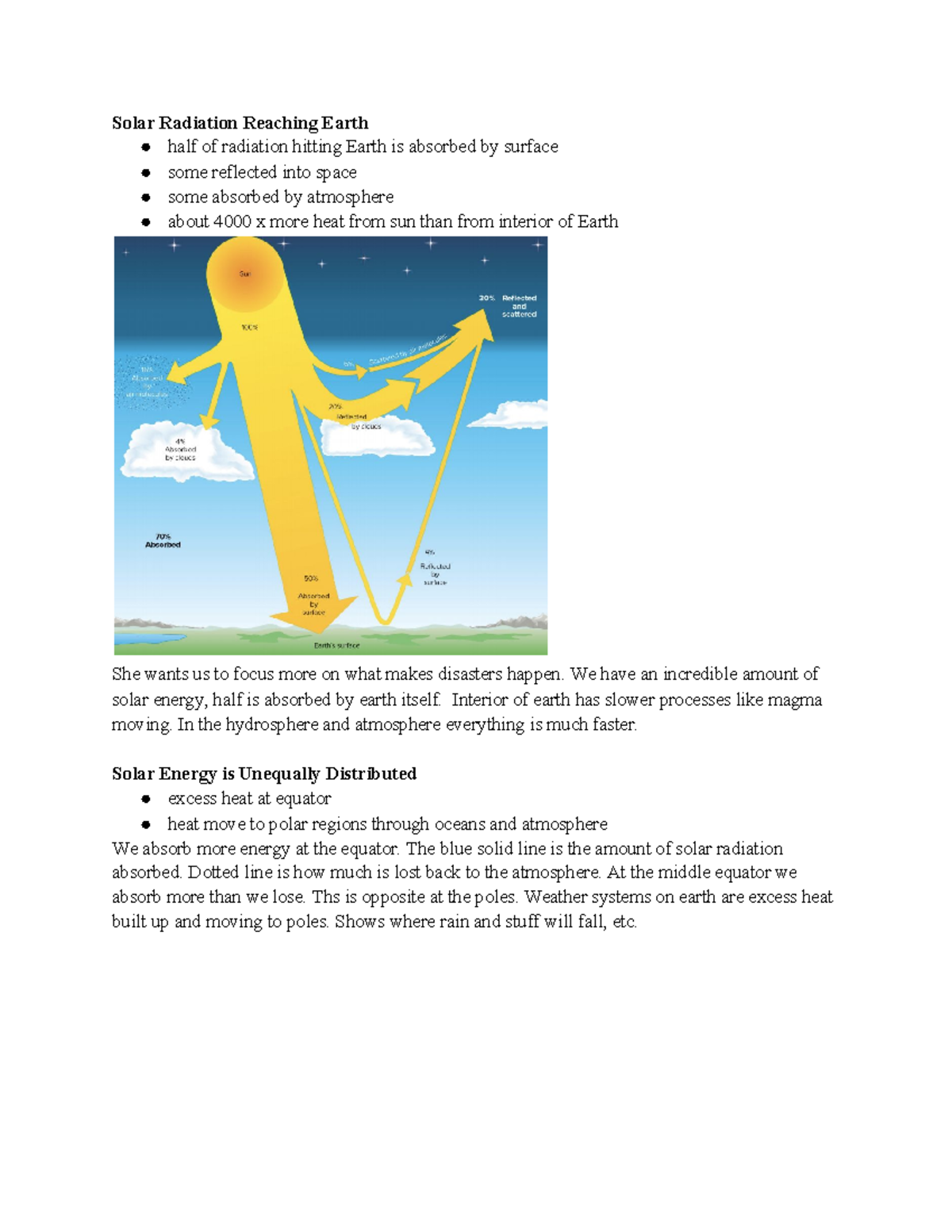 Final EXAM Notes FOR Earthsci DONE-6 - Solar Radiation Reaching Earth ...