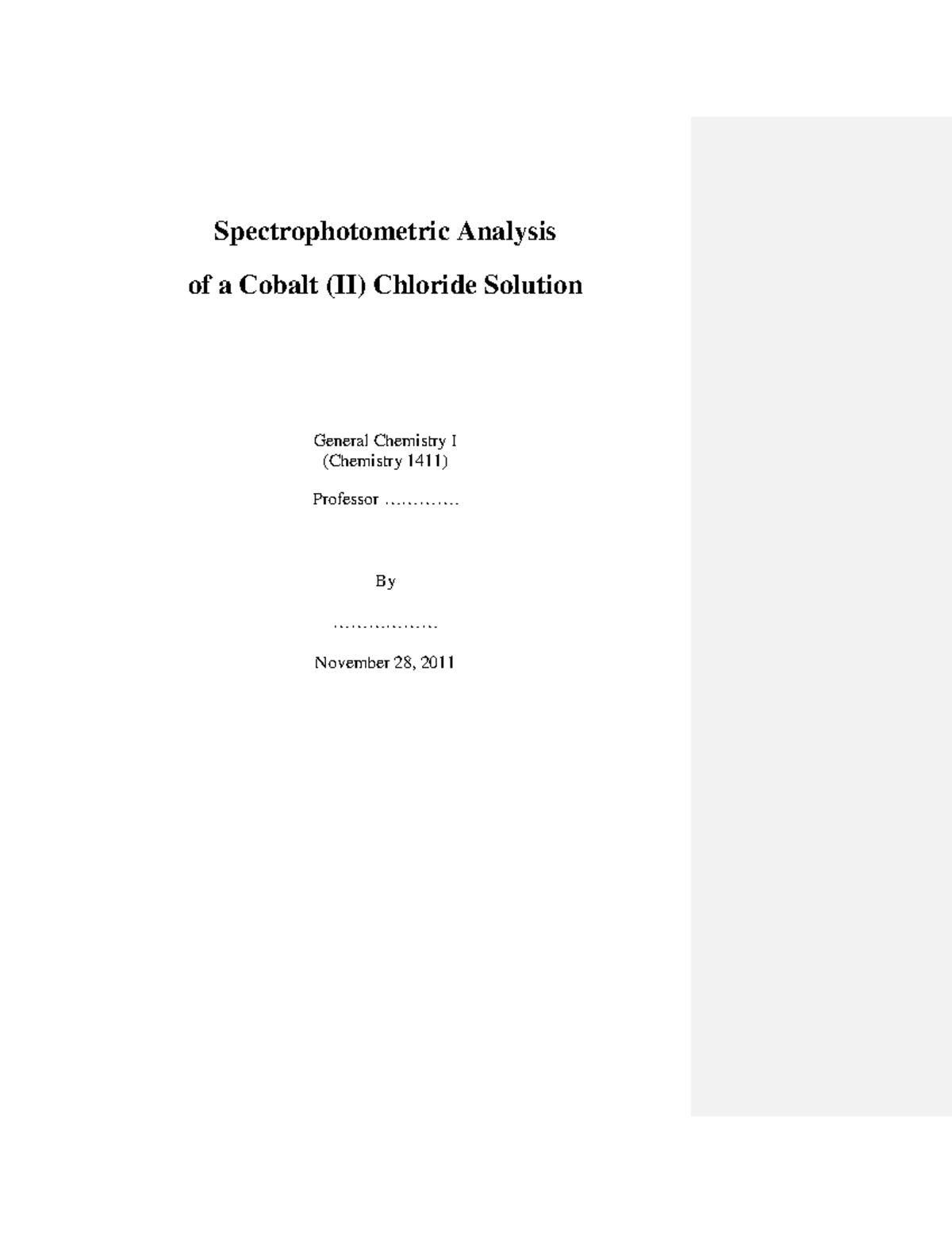 Sample with specific details for the formal report rev-1 - 58125 CHEM ...