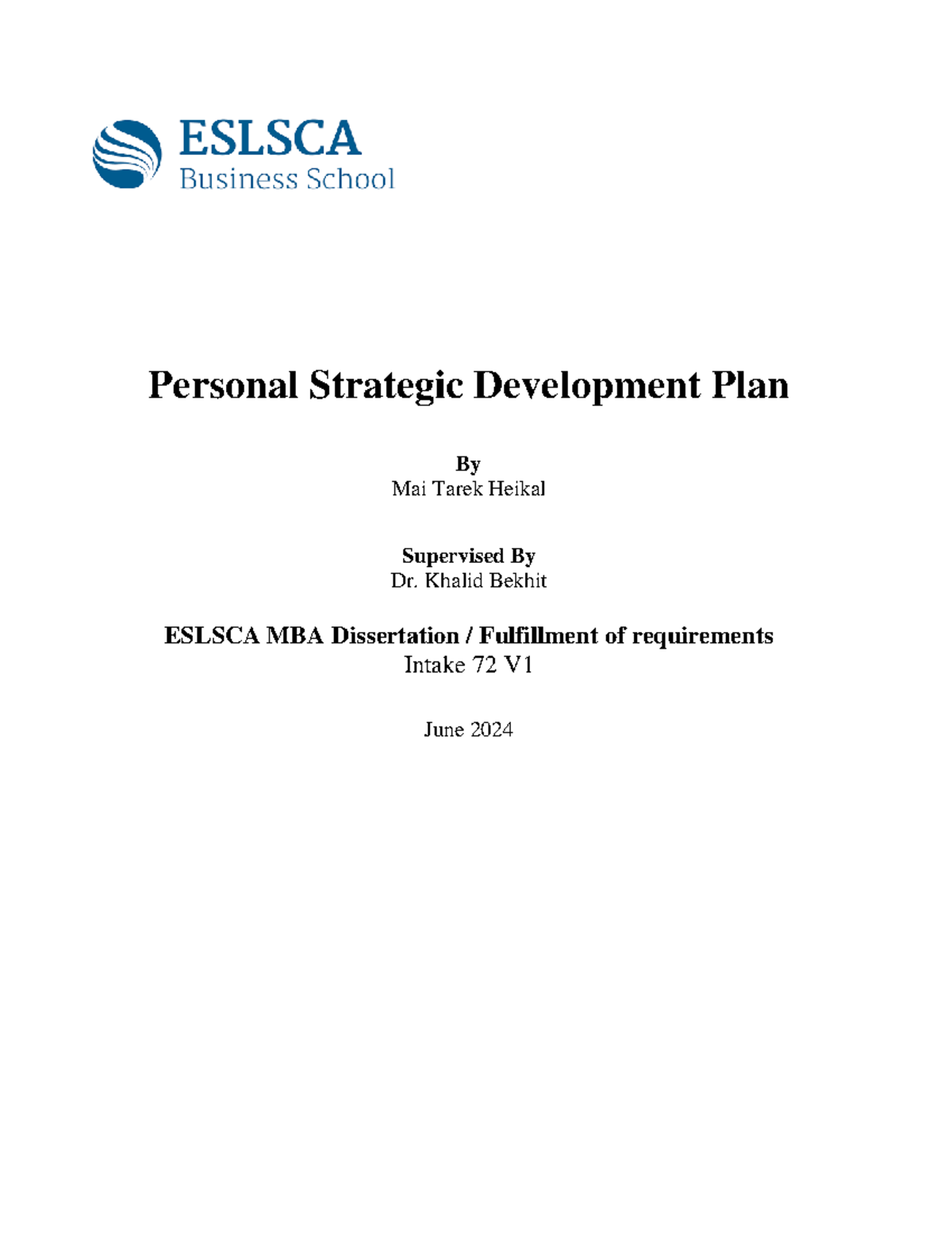 Mai Tarek Heikal Assignment 1 Model - PSDP Intake 72 V1 - Personal ...