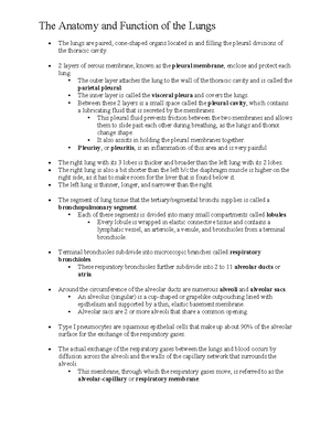 ANPH unit 3 - Summary Anatomy and Physiology - ANPH 1001 Unit 3 ...