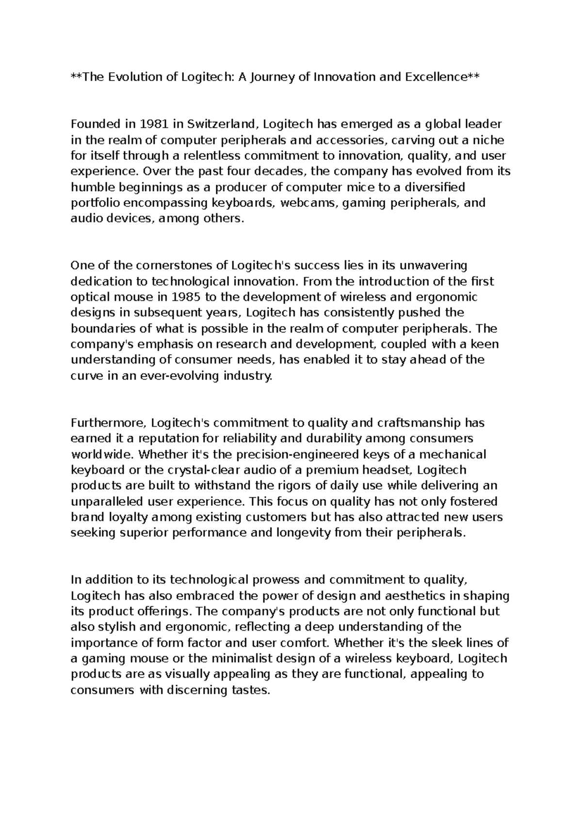 The Evolution of Logitech - Over the past four decades, the company has ...