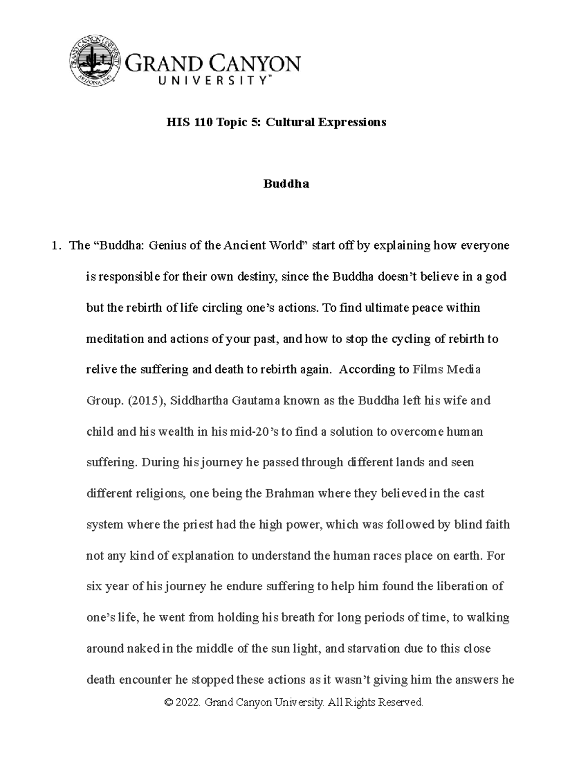 HIS-110 T5 Cultural Expressions - HIS 110 Topic 5: Cultural Expressions ...