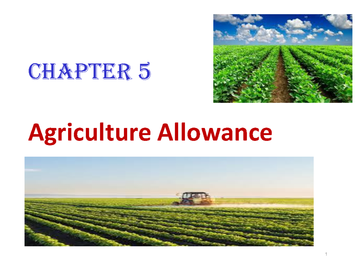 Chap 5 Agricultural and Forest Allowance cc401f3b893671296 ...