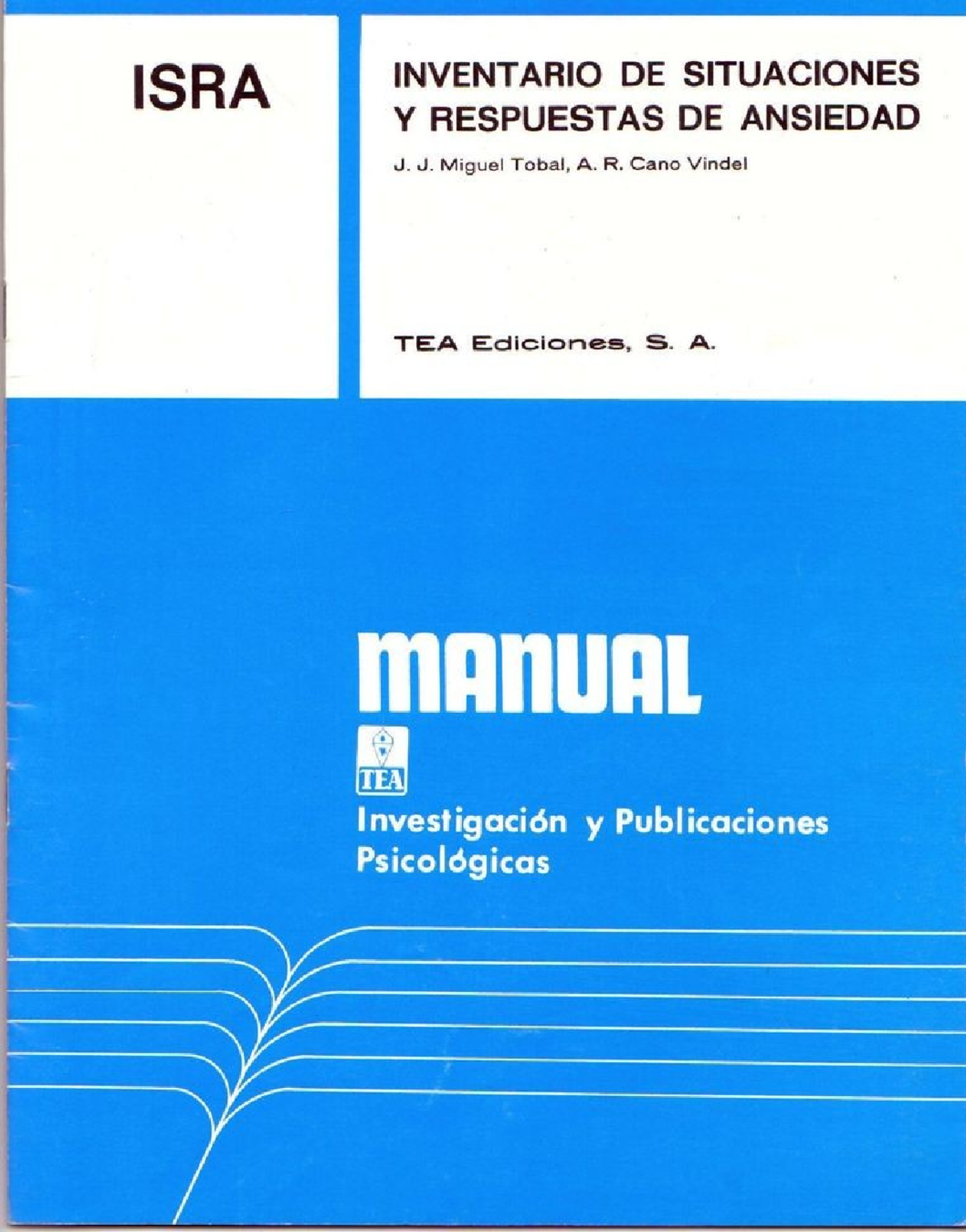 Manual Inventario (ISRA) $ 1 - ISRA INVENTARIO DE SITUACIONES Y ...