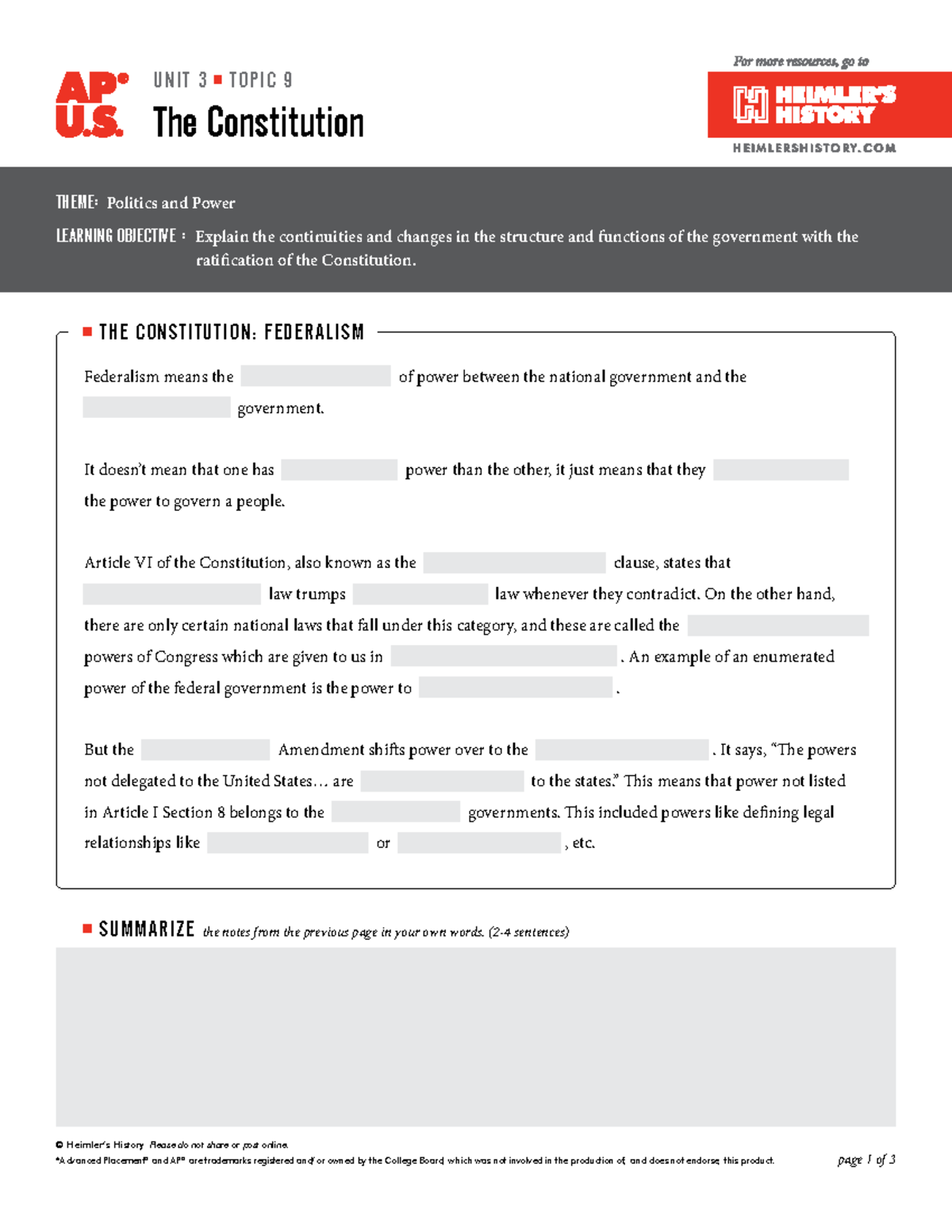 AP US Unit 3 Topic 9 Noteguides - For more resources, go to H E I M L E ...