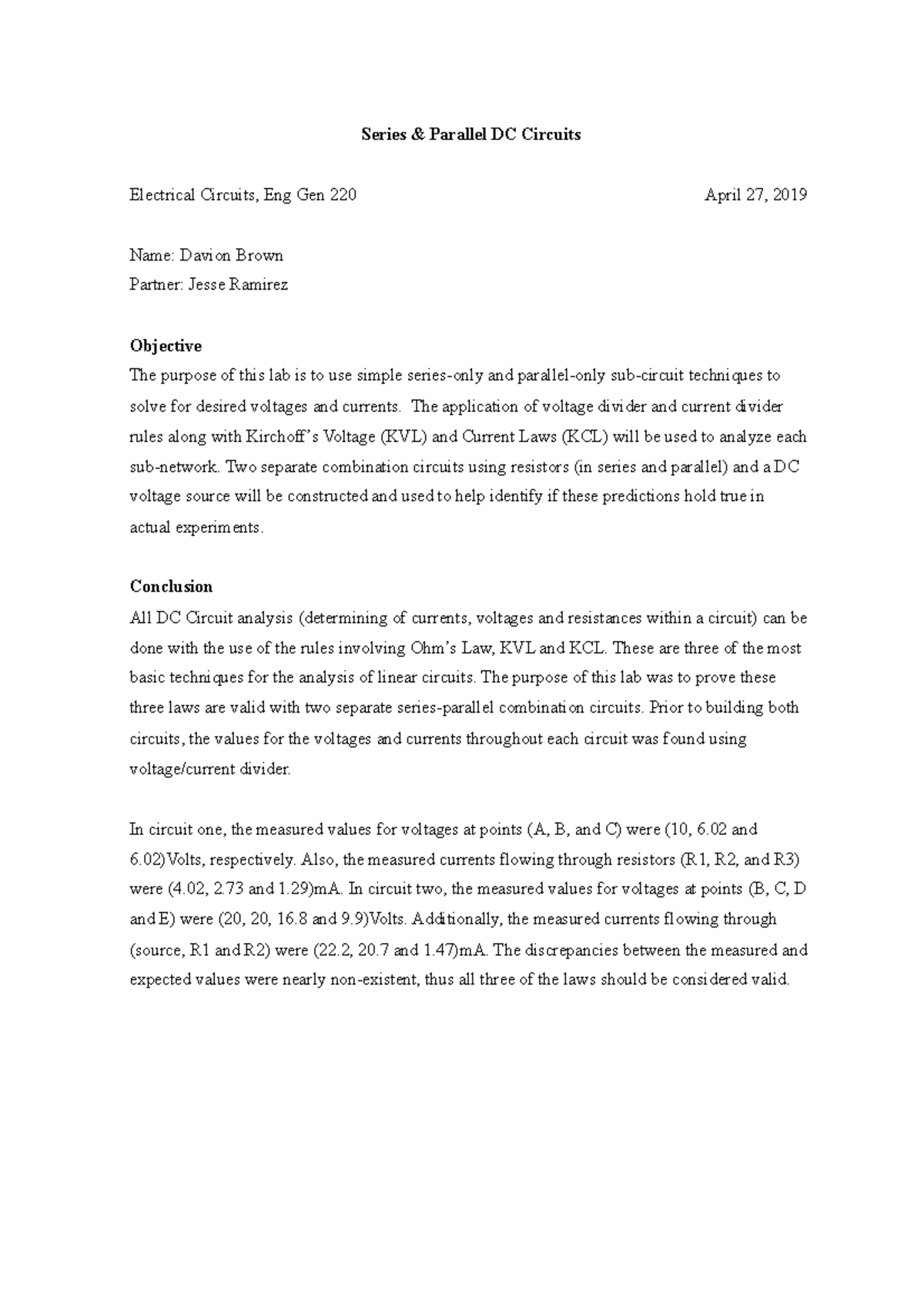 Pdfedu - study kits - Series & Parallel DC Circuits Electrical Circuits ...