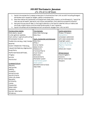 ch1 notes: give me liberty - Chapter 1 Old Worlds and New Europeans ...