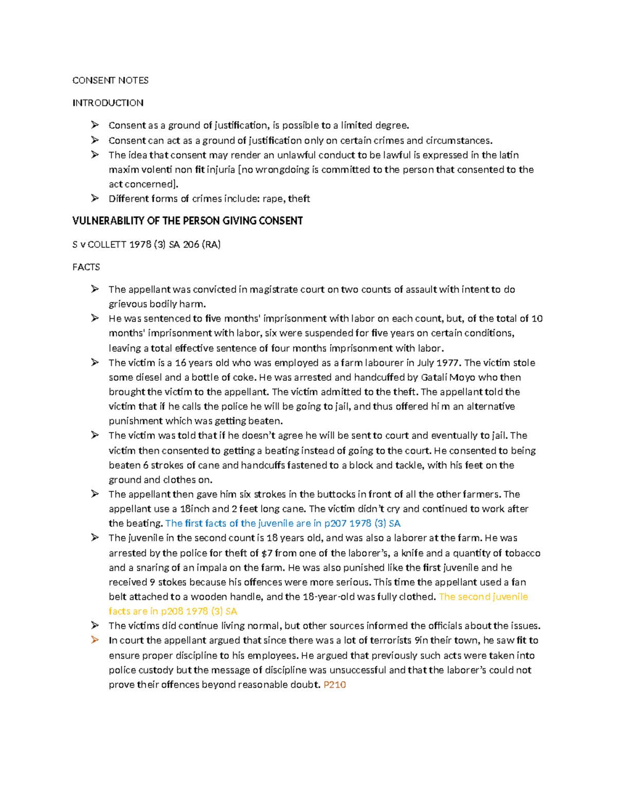 Consent Notes Vulnerability of the person giving consent - CONSENT ...