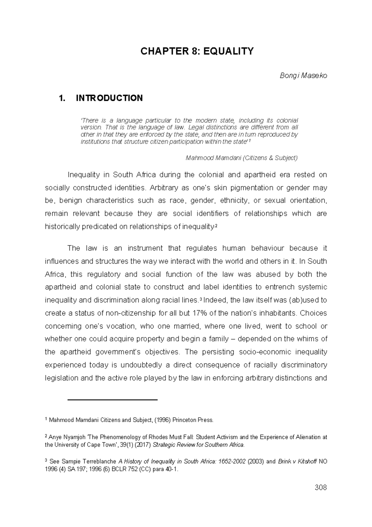 8 - This covers the equality section of the course - CHAPTER 8 ...