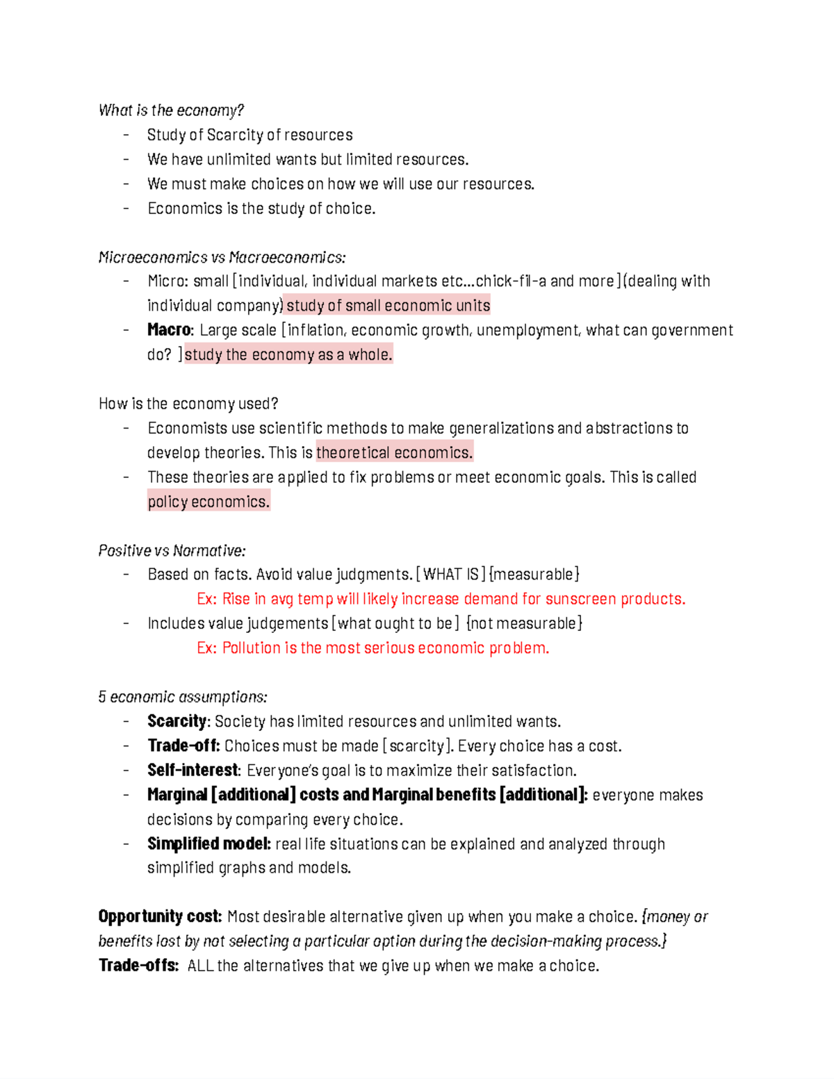 AP ECON 1 - Google Docs - introduces the fundamental concepts of ...