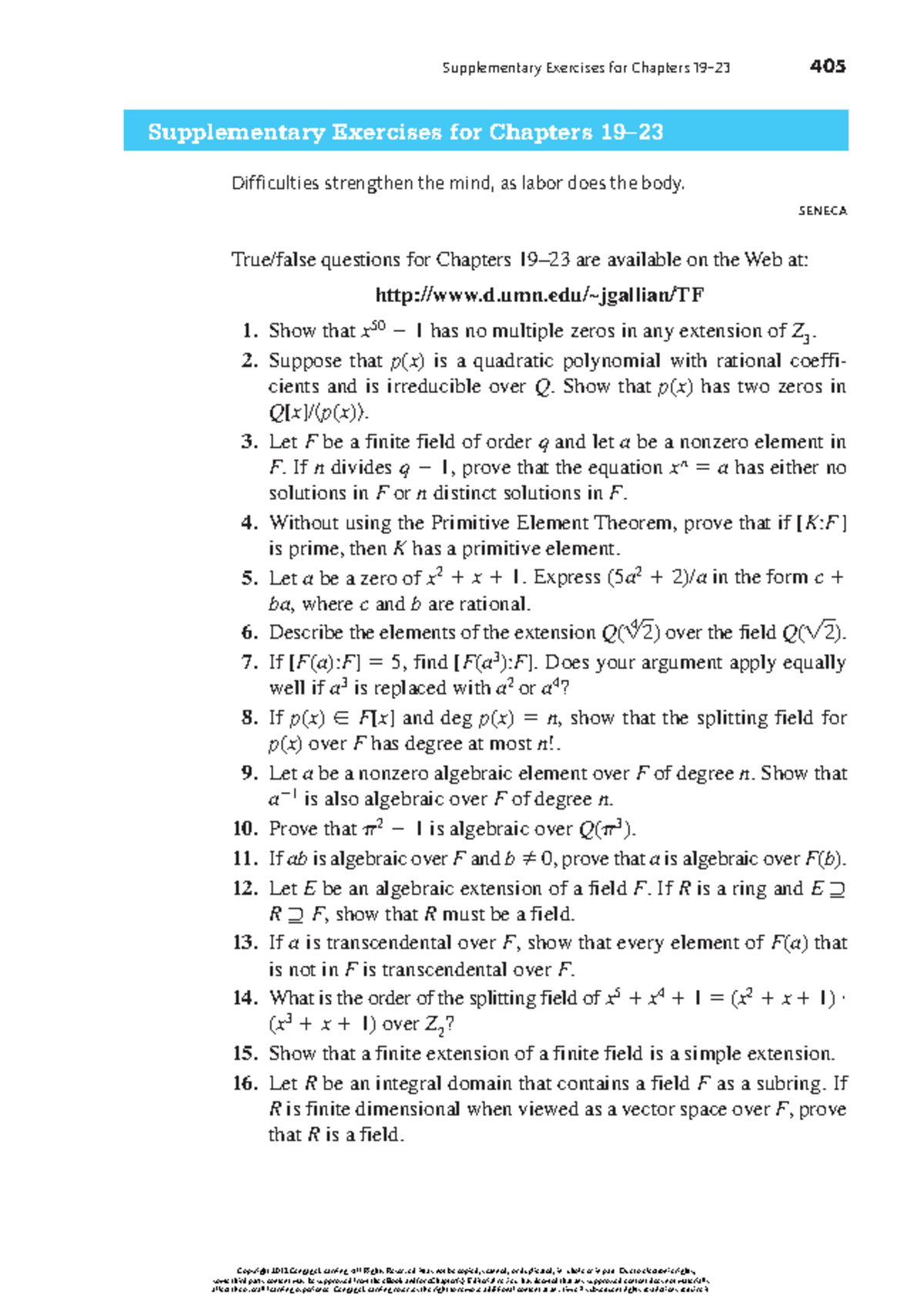 Supplementary Exercises for Chapters 19–23 - Supplementary Exercises ...