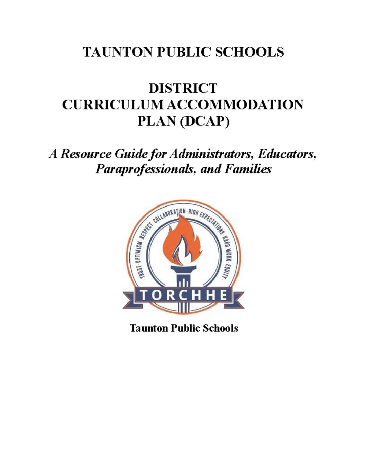 TPS DCAP 3 - rerw - TAUNTON PUBLIC SCHOOLS DISTRICT CURRICULUM ...