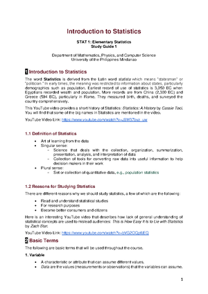 Introduction to Statistics Quizlet - Name: Score: 20 Multiple choice ...