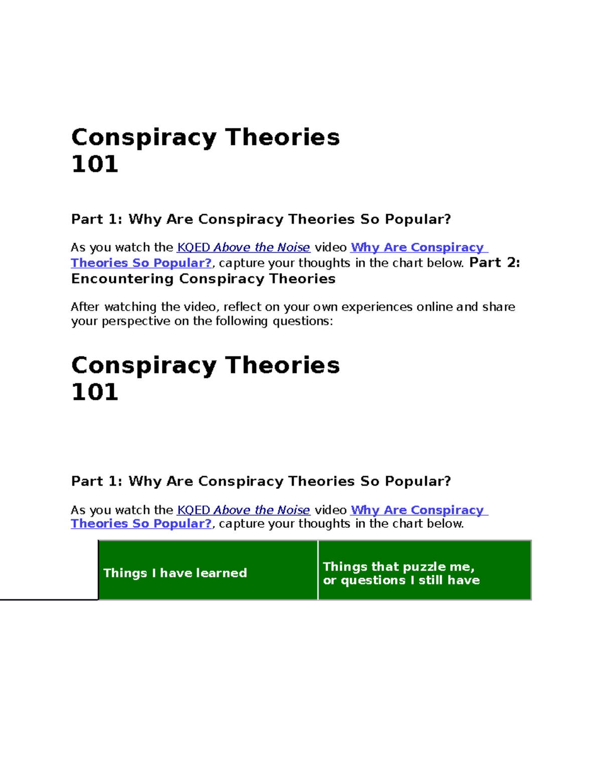 Conspiracy Theories 101 002778416 - Conspiracy Theories 101 Part 1: Why ...