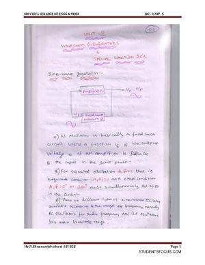 Linear ic applications lab manual jntuh-2 - INDEX S. Name of the ...