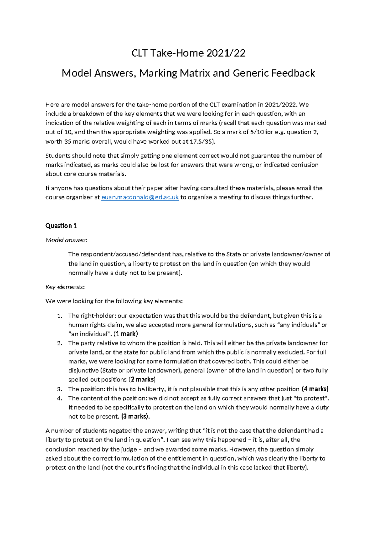 CLT2022 Model answers and Generic Feedback - CLT Take-Home 2021/ Model ...