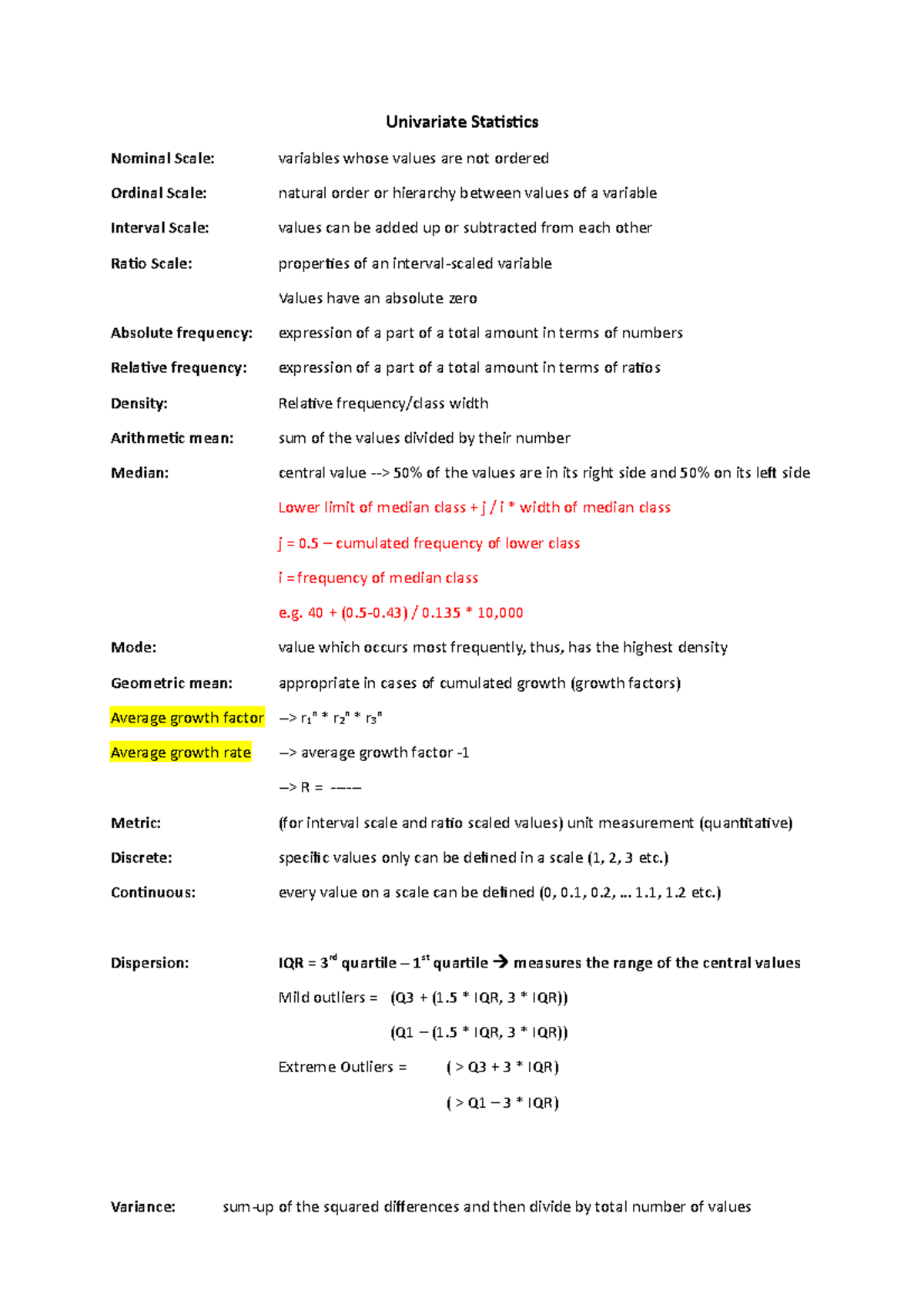 Univariate STatistics Summary Stats - Univariate Statistics Nominal ...