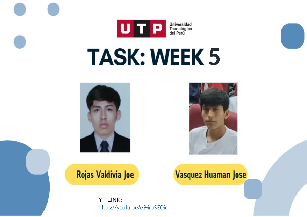 TASK WEEK 5 - dff - arte y cultura - YT LINK: youtu/e9-irpSEOic 5 - Studocu