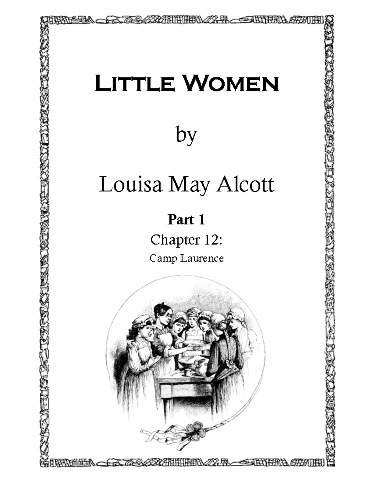 Little women 012 part 1 chapter 12 camp laurence - Little Women by ...