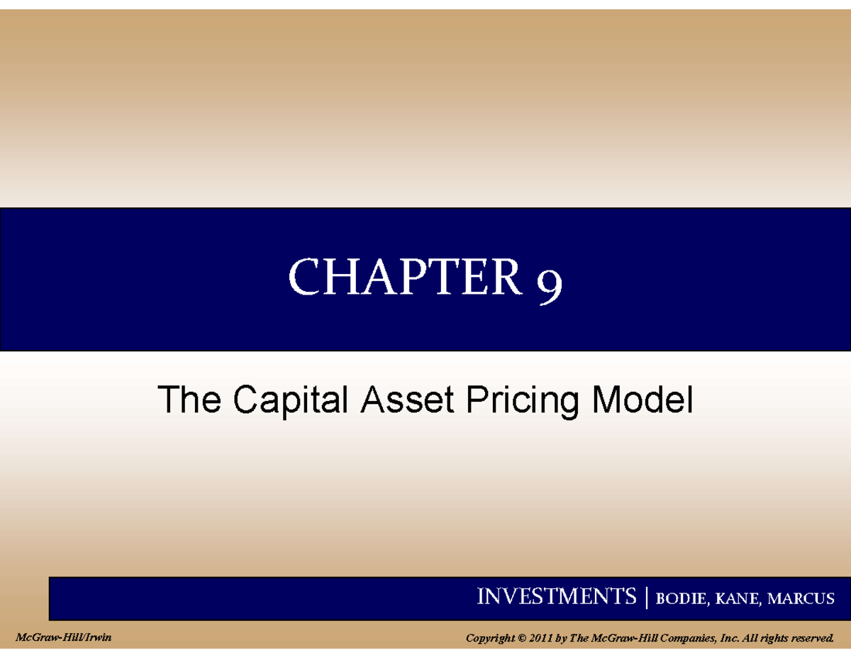 Chap9 - This is chapter 9 in the course Stock analysis and investment ...