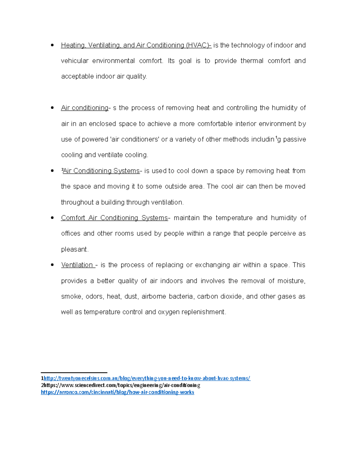 Lecutre notes 1 - introduction to HVAC - Heating, Ventilating, and Air ...