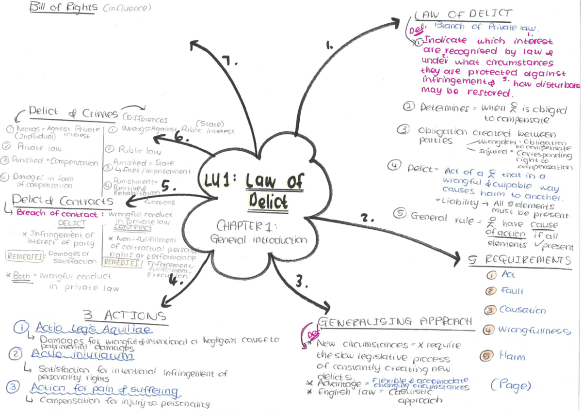 LAW OF Delict Notes - mindmaps - LADE6212 - Studocu