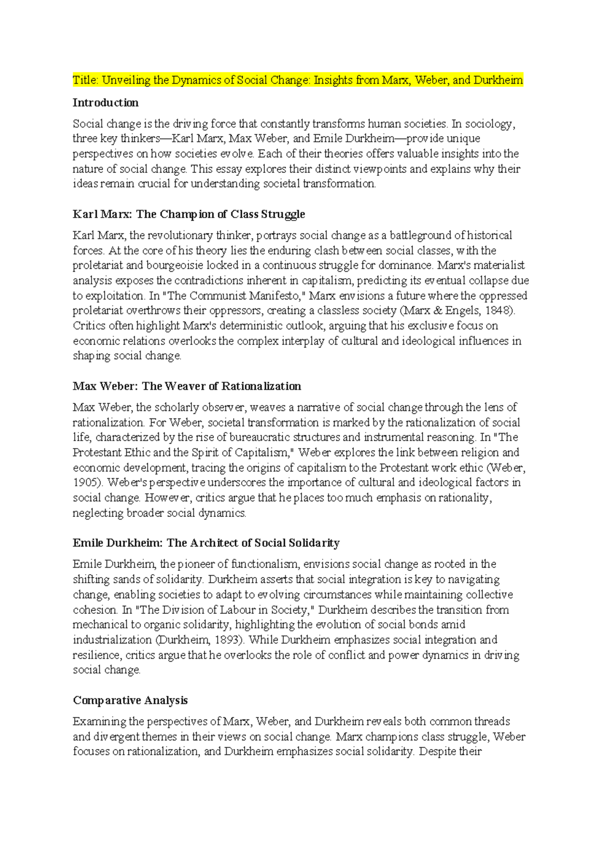 Scope Sociology - Title: Unveiling the Dynamics of Social Change ...