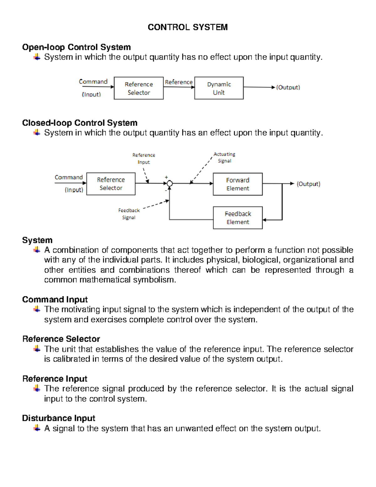 Control System - CONTROL SYSTEM Open-loop Control System System in ...