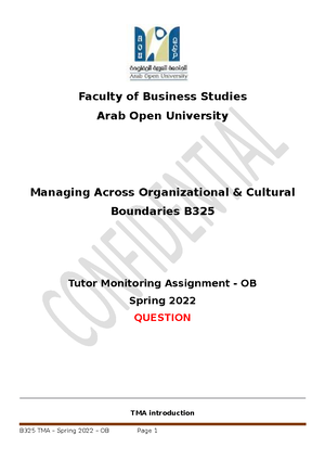 B325 SP22 - B325 TMA - Arab Open University Tutor Marked Assignment ...