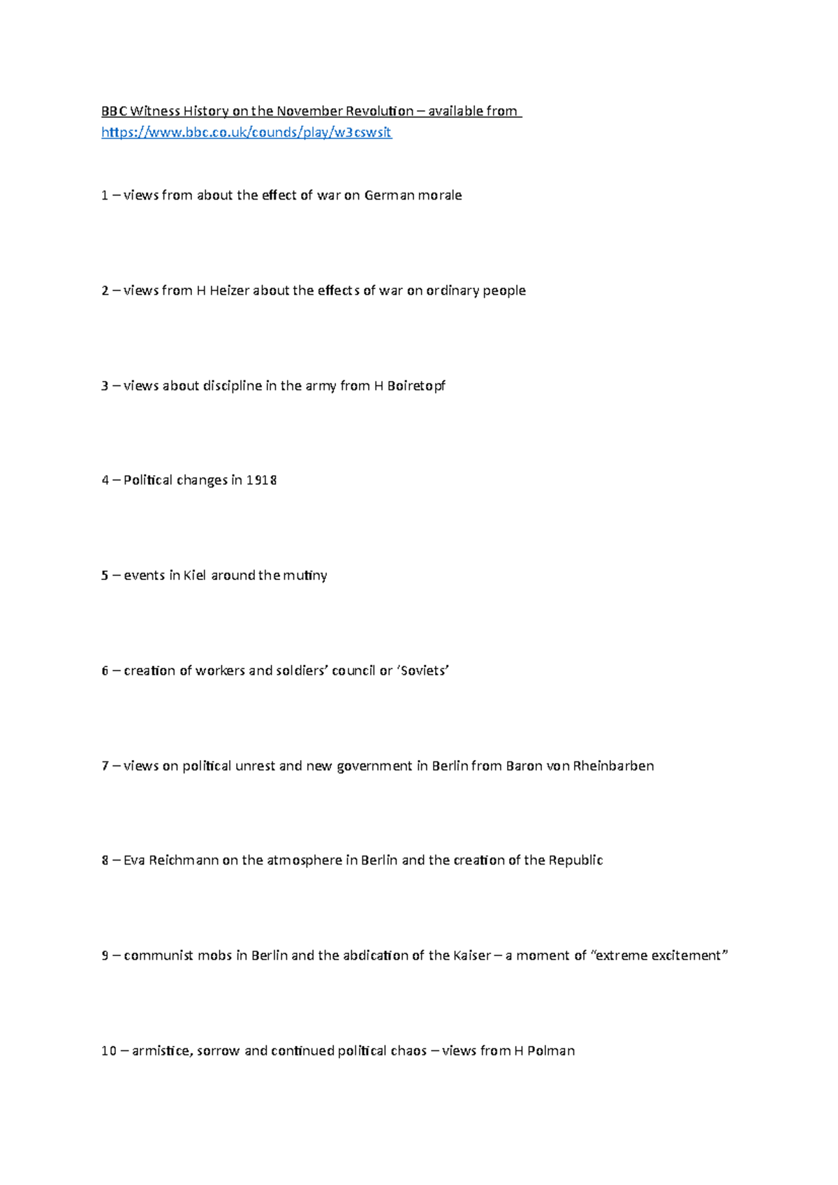 BBC Witness History on the November Revolution - co/counds/play ...