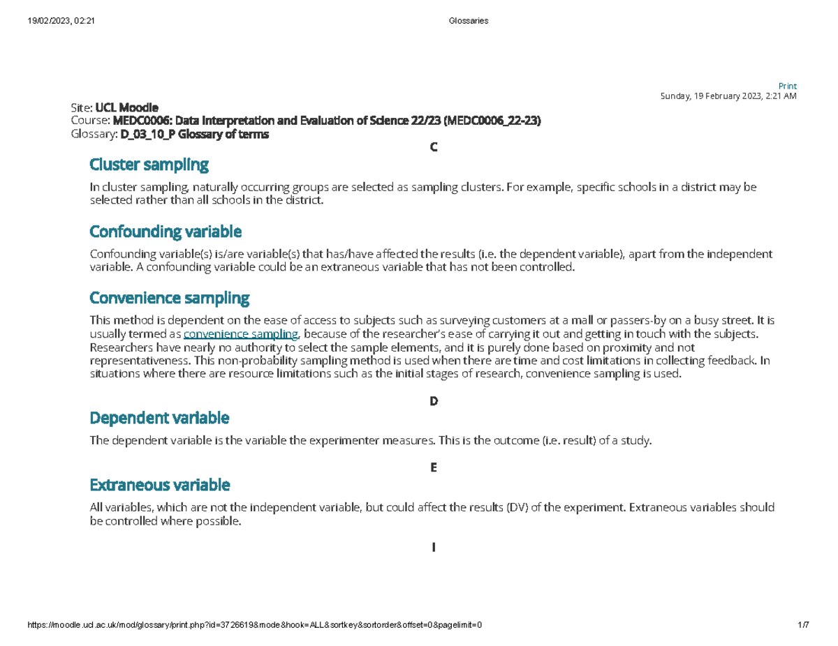 Glossaries - keywords - Print Sunday, 19 February 2023, 2:21 AM Site ...