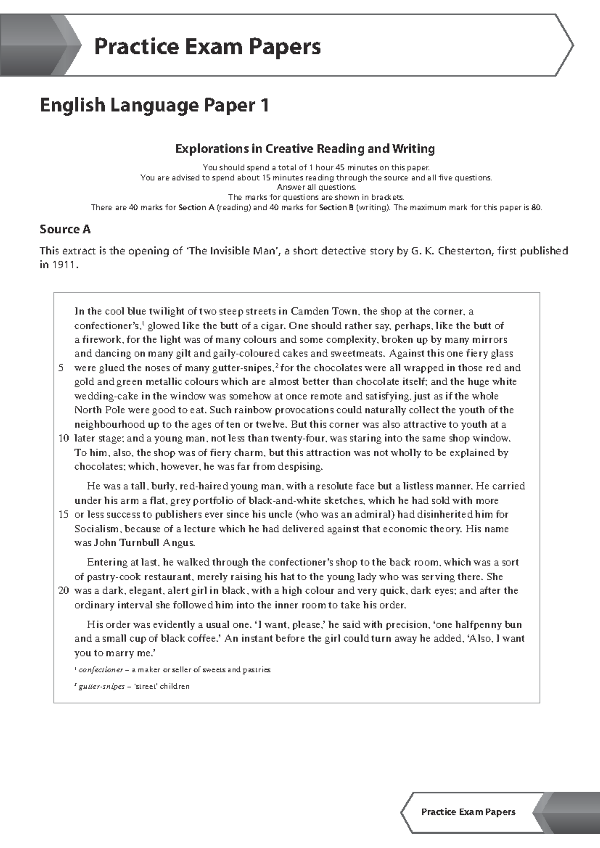 9780008112561 English website - Total Marks / 17 English Language Paper ...