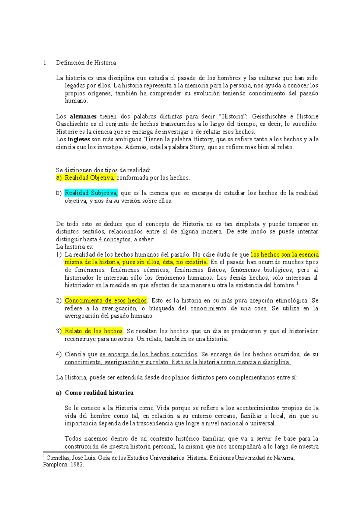 Historia y Cultura Pre Moderna (HC1) Tema 1. Nociones de Historia. Edades de la Historia. Sujeto ...