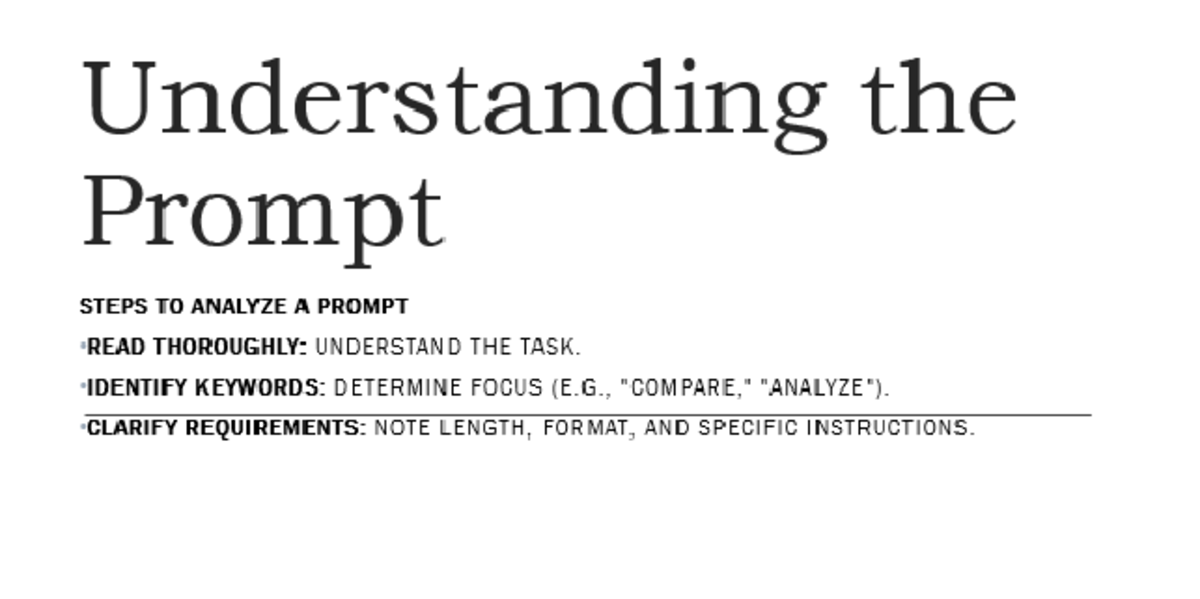 ESSAY - PRACTICAL GUIDE - Reading and Writing - Understanding the ...