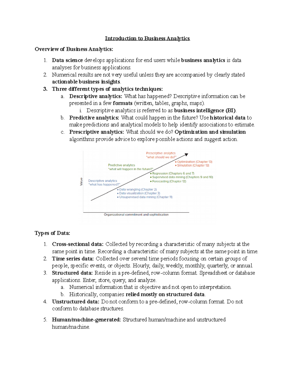 Unit 1 - Instructor: Merrill Liechty - Introduction to Business Analytics Overview of Business ...