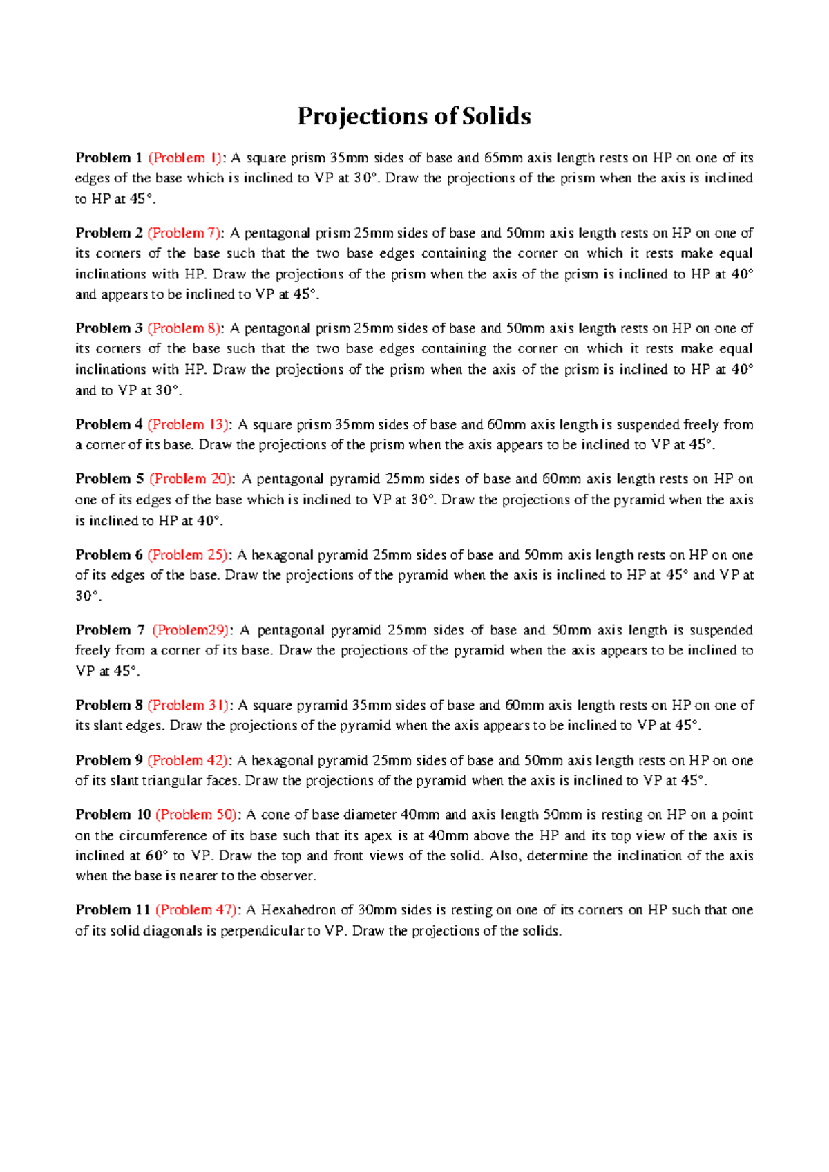 Solids merged - Hhhh - Projections of Solids Problem 1edges of the base ...