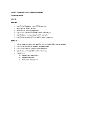 Neuro Fuzzy Class Test all worksheets - ####### NAME AND REG NO ...