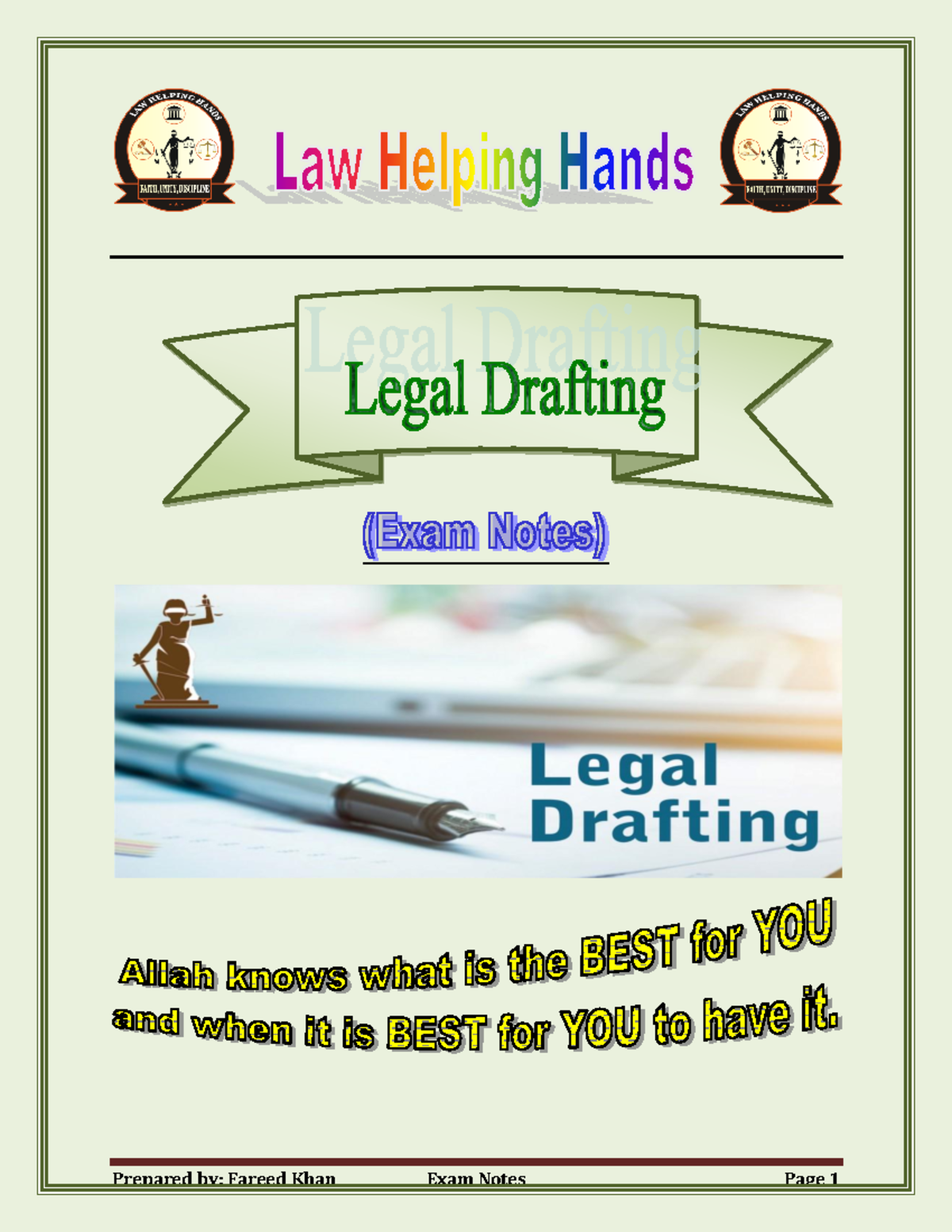 legal drafting notes for llb students - Legal Drafting Introduction ...