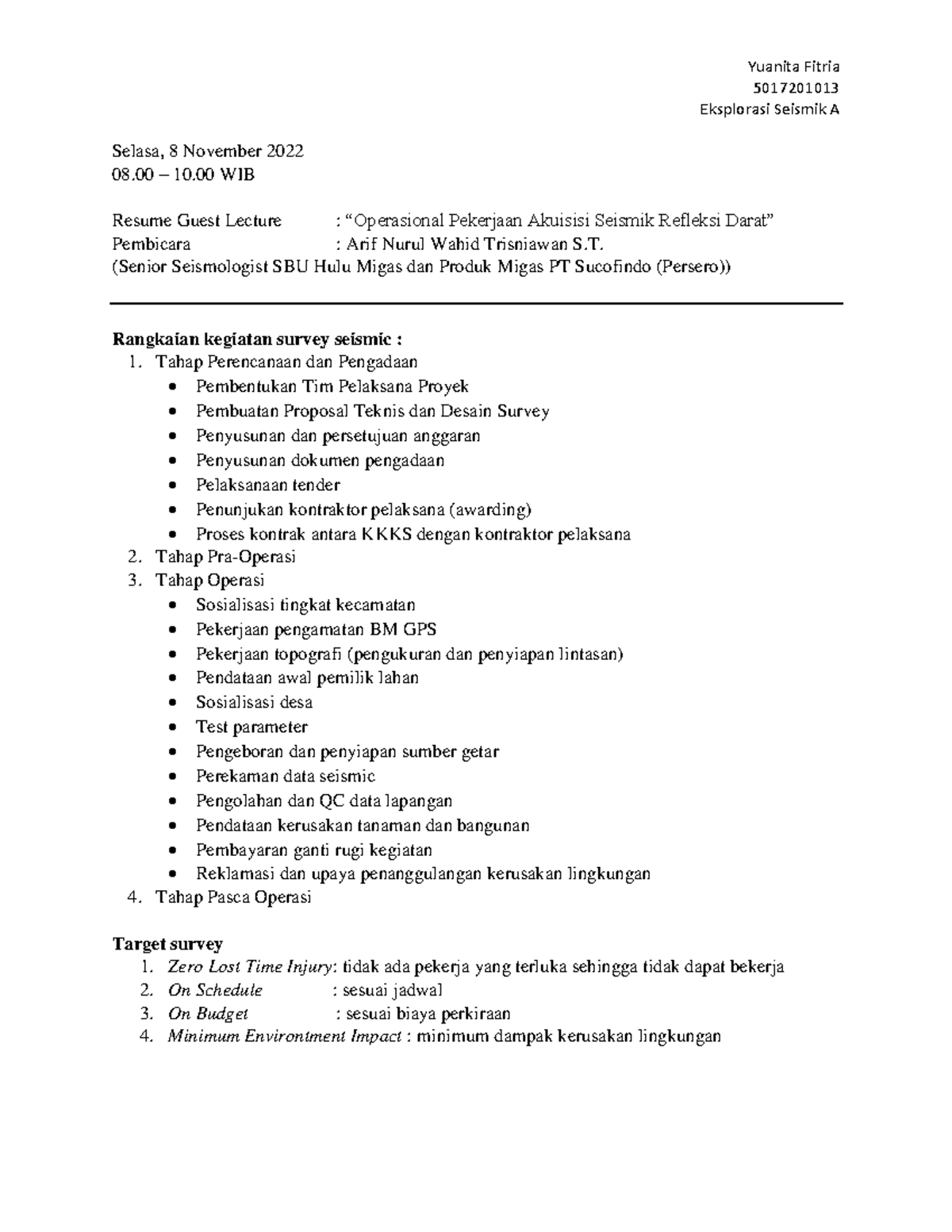 Yuanita Fitria 50172010 13 Tugas Resume Kuliah Tamu - 5017201013 Eksplorasi Seismik A Selasa, 8 ...