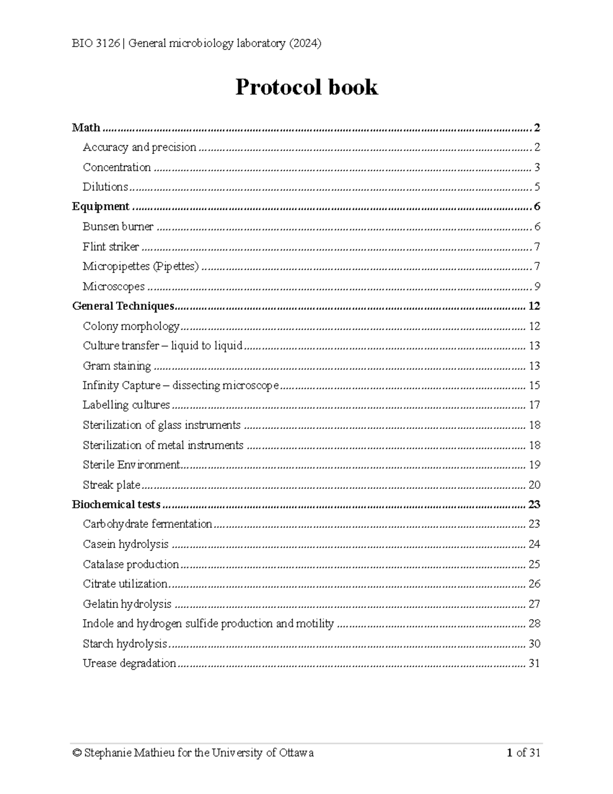 Protocol book [version 5] - Protocol book Math Accuracy and precision ...