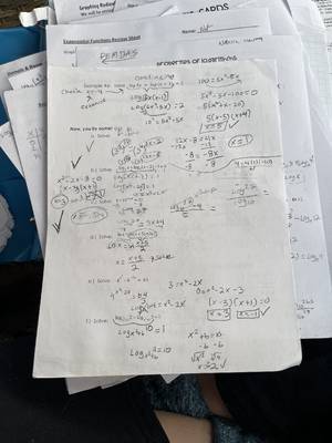 7.1 homework set - HA 7/2 Graphing Homework Assignment: For 1 – 6 ...