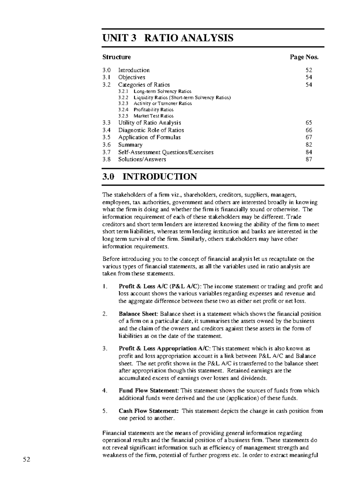 UNIT 3 - sdss - Understanding and Analysis of Financial Statements UNIT 3 RATIO ANALYSIS ...
