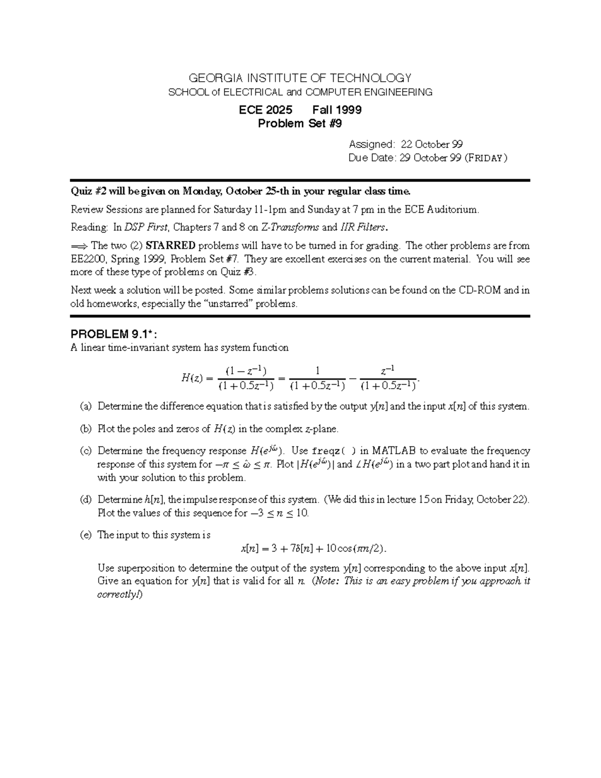 9 - Exam Practice - GEORGIA INSTITUTE OF TECHNOLOGY SCHOOL of ...