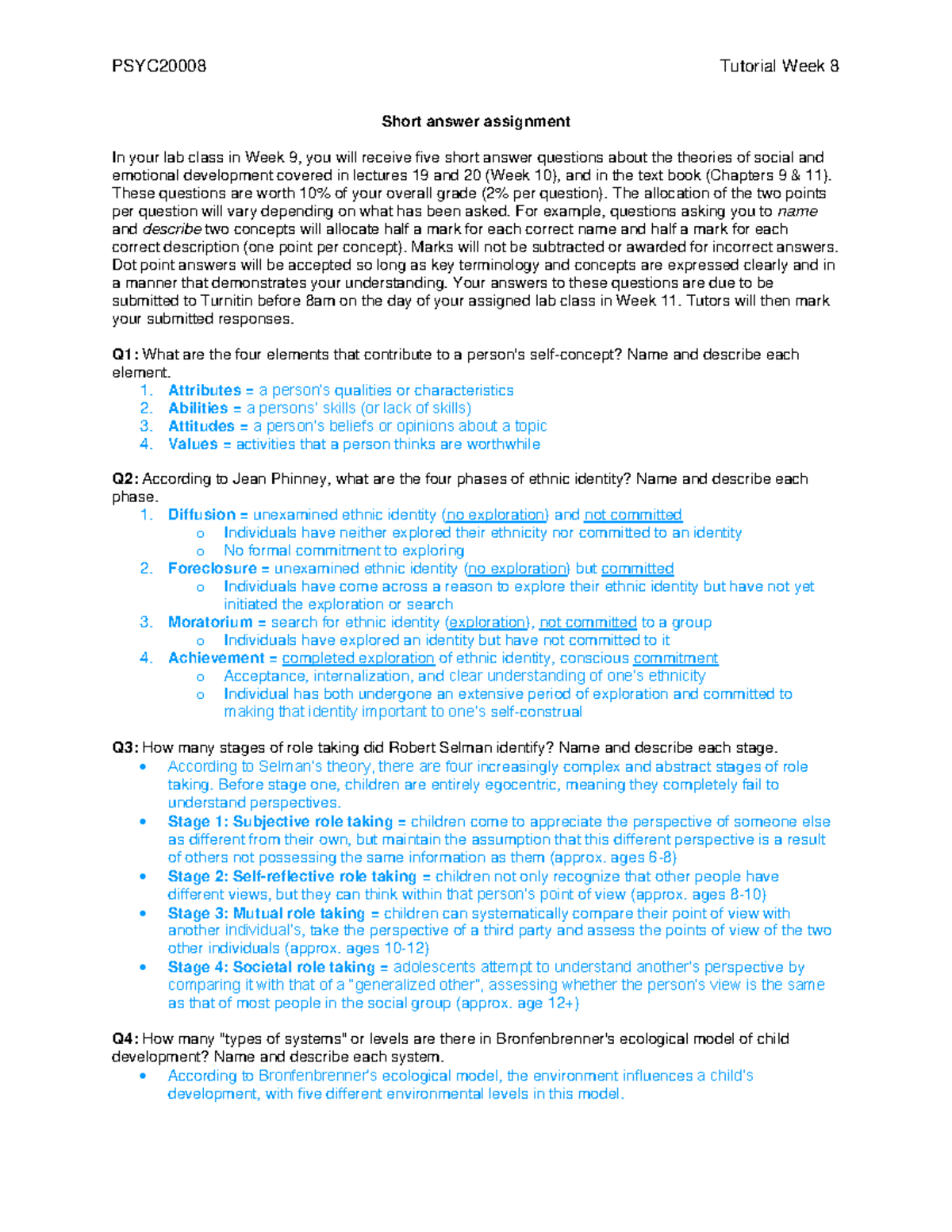 PSYC2000 8 2018 Tutorial Week 10 - Warning: TT: undefined function: 32 PSYC20008 Tutorial Week 8 ...