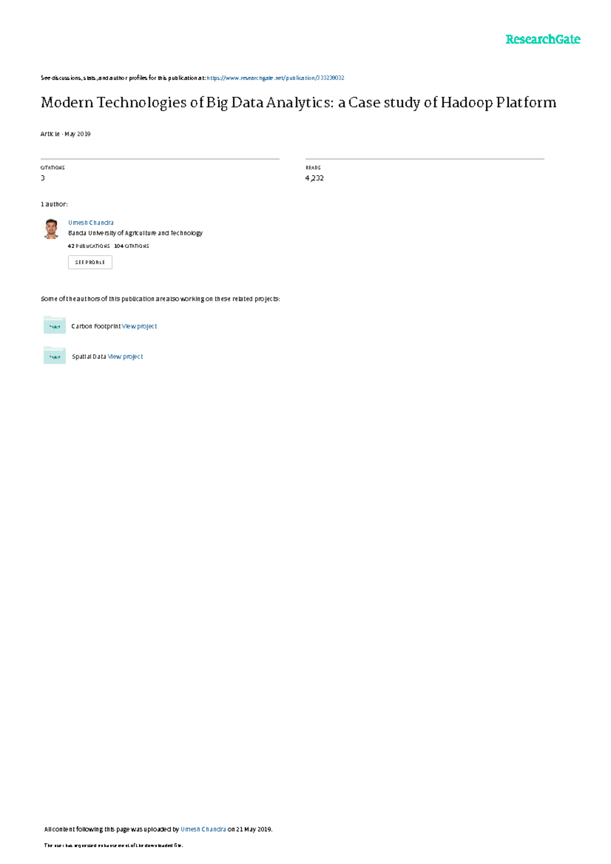 13 - Bigdata Analysis case - See discussions, stats, and author profiles for this publication at ...