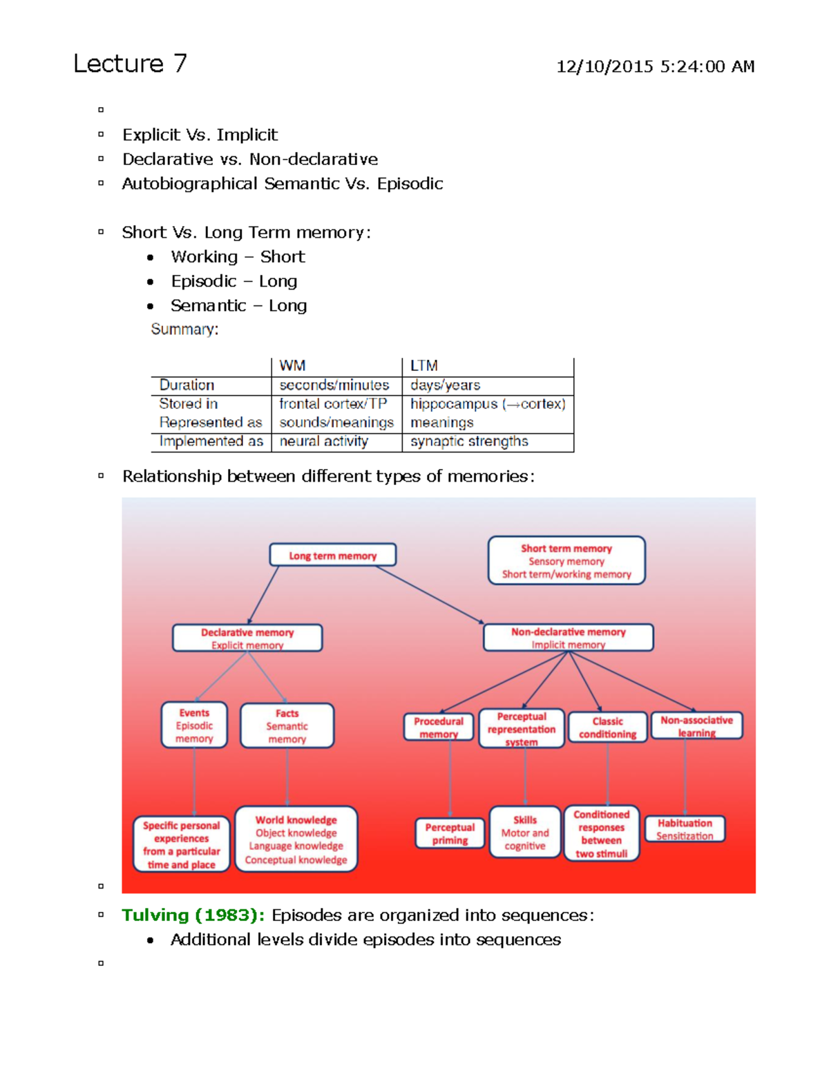 7B. Lecture 7 - Notes - Lecture 7 12/10/2015 5:24:00 AM Explicit Vs ...