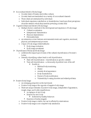 Evolutionary Developmental Cultural Influences on Body Image ...