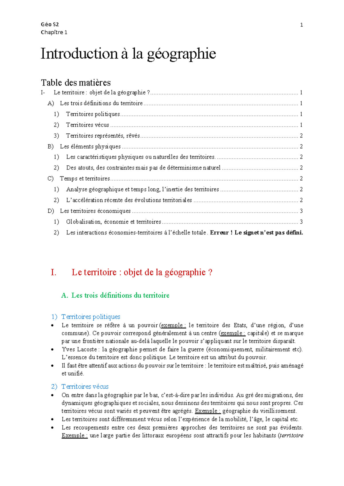 Introduction à la géographie - Warning: TT: undefined function: 32 ...